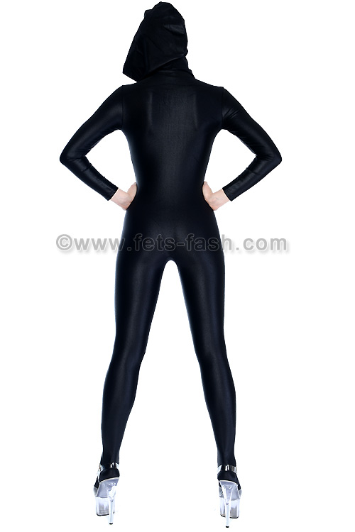 Elastic Catsuit with Zip & Hood