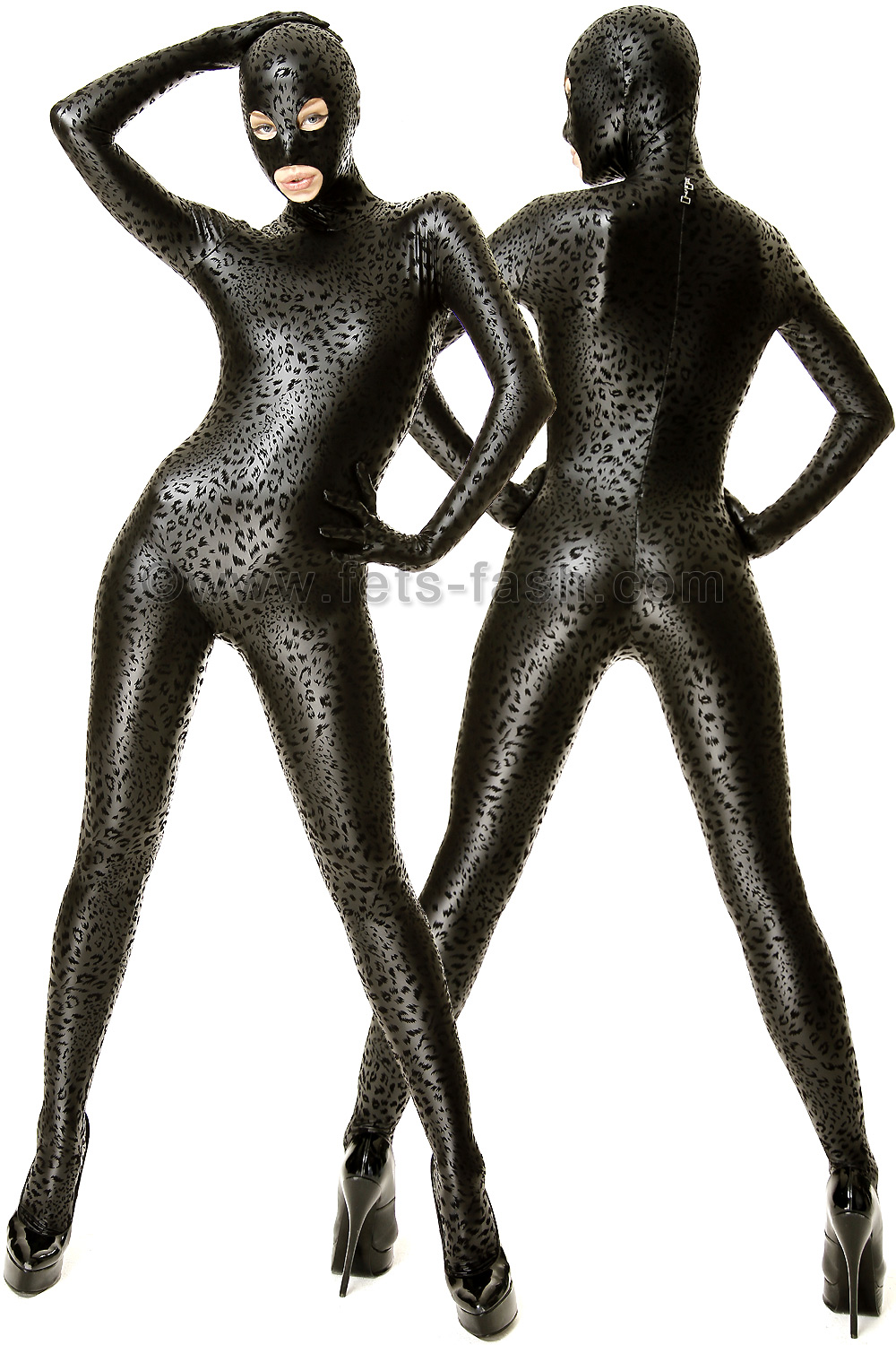 Fets Fash Catsuit Leather Optics Animal