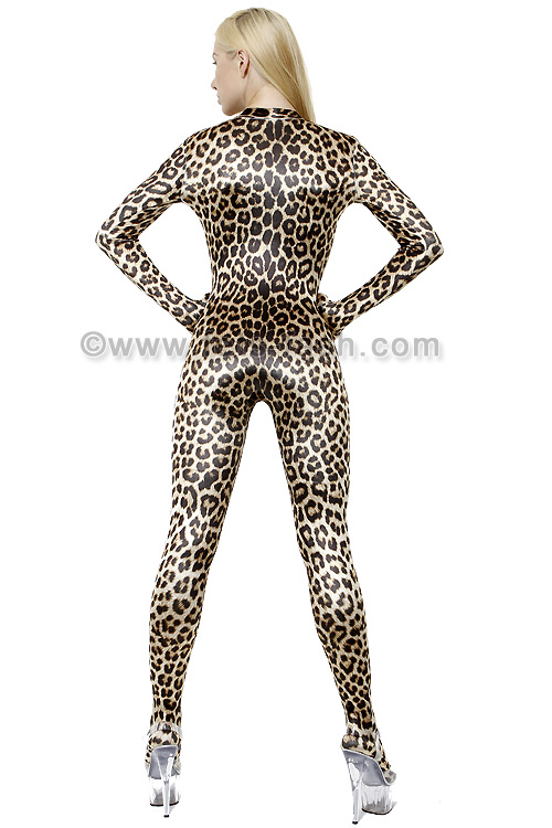 Elastic Velvet Catsuit with Zip
