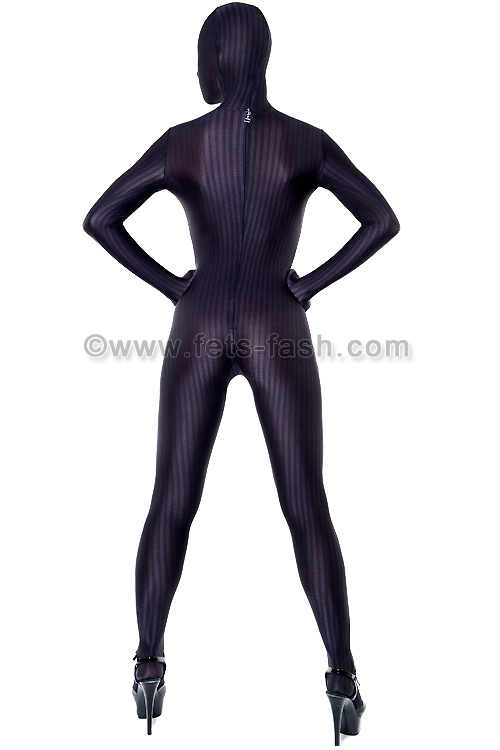 Catsuit made of fine transparent spandex material, stylish lines ...