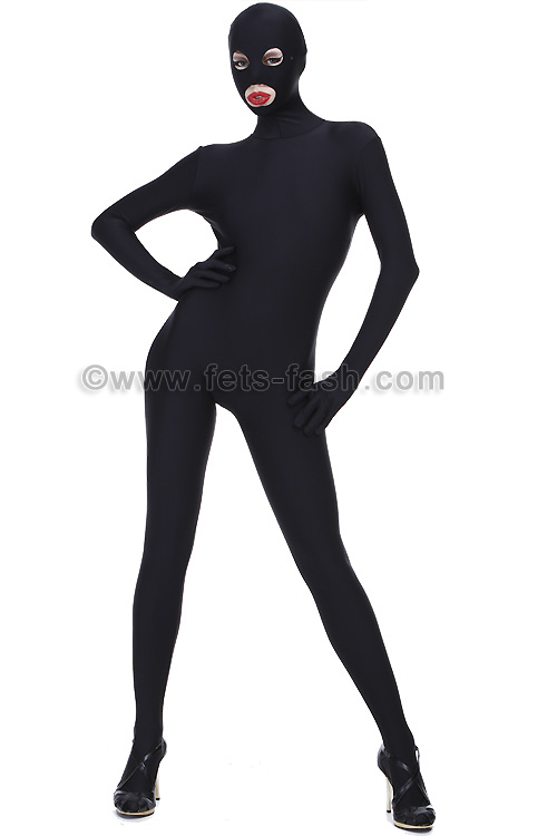 Zentai Catsuit Elastane Strong Black